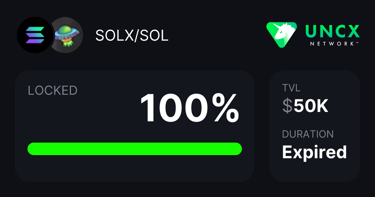 Locks for SOL / SOLX Pool